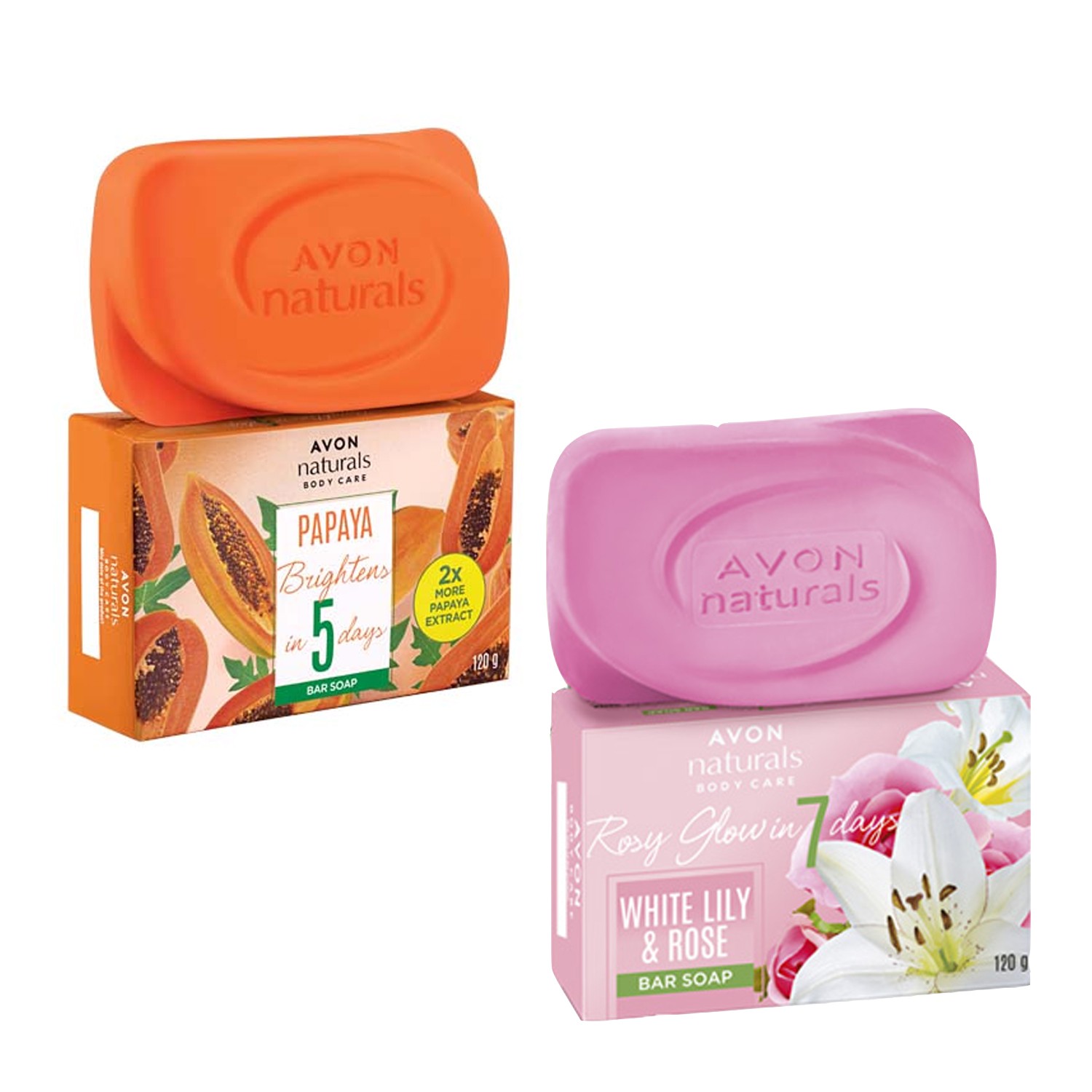 Product Avon Naturals Beauty Bar Soap 120G, White Lily and Rose, Papaya ...