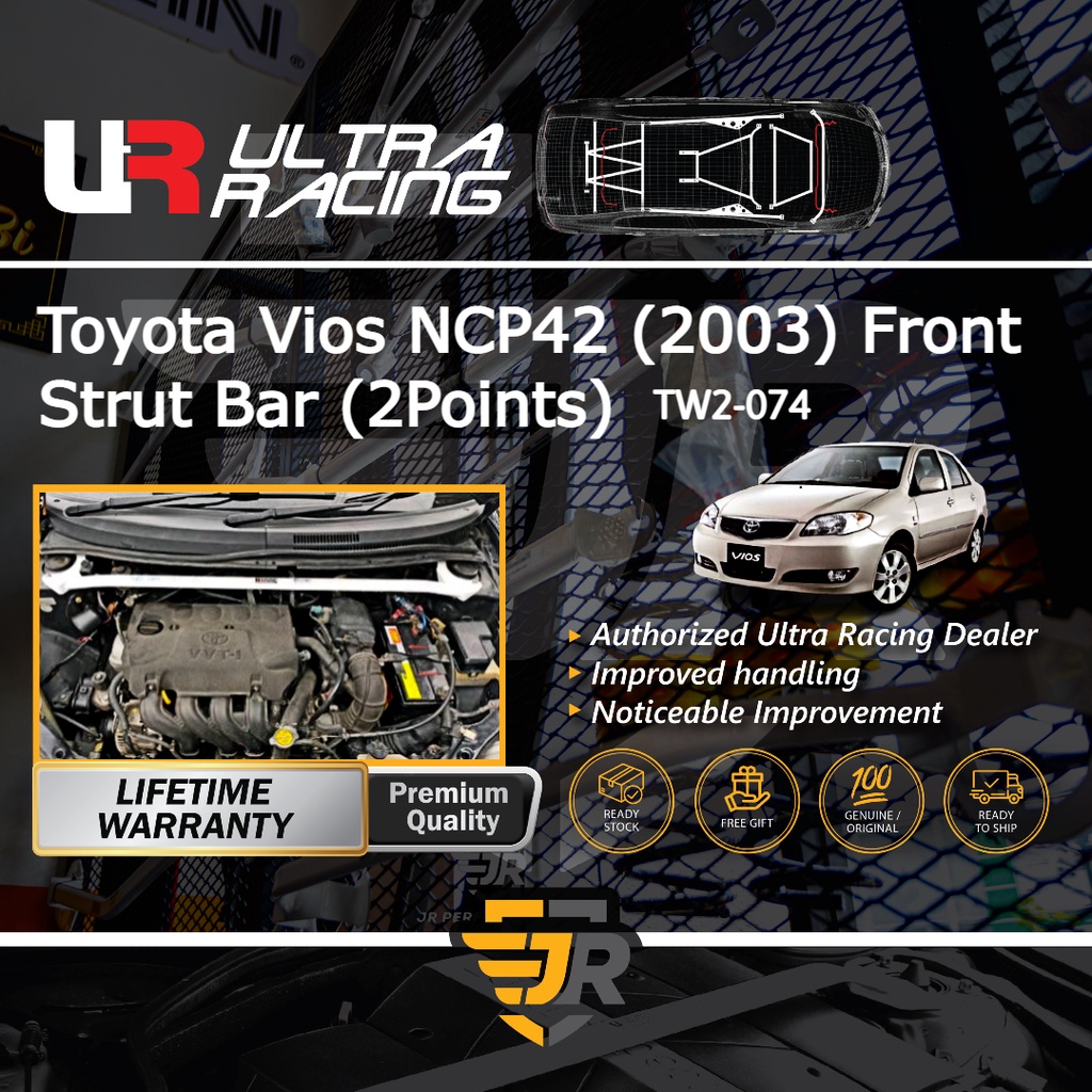 Ultra Racing Safety Bar Toyota Vios Ncp42 Yaris Verso Front Strut Bar ...