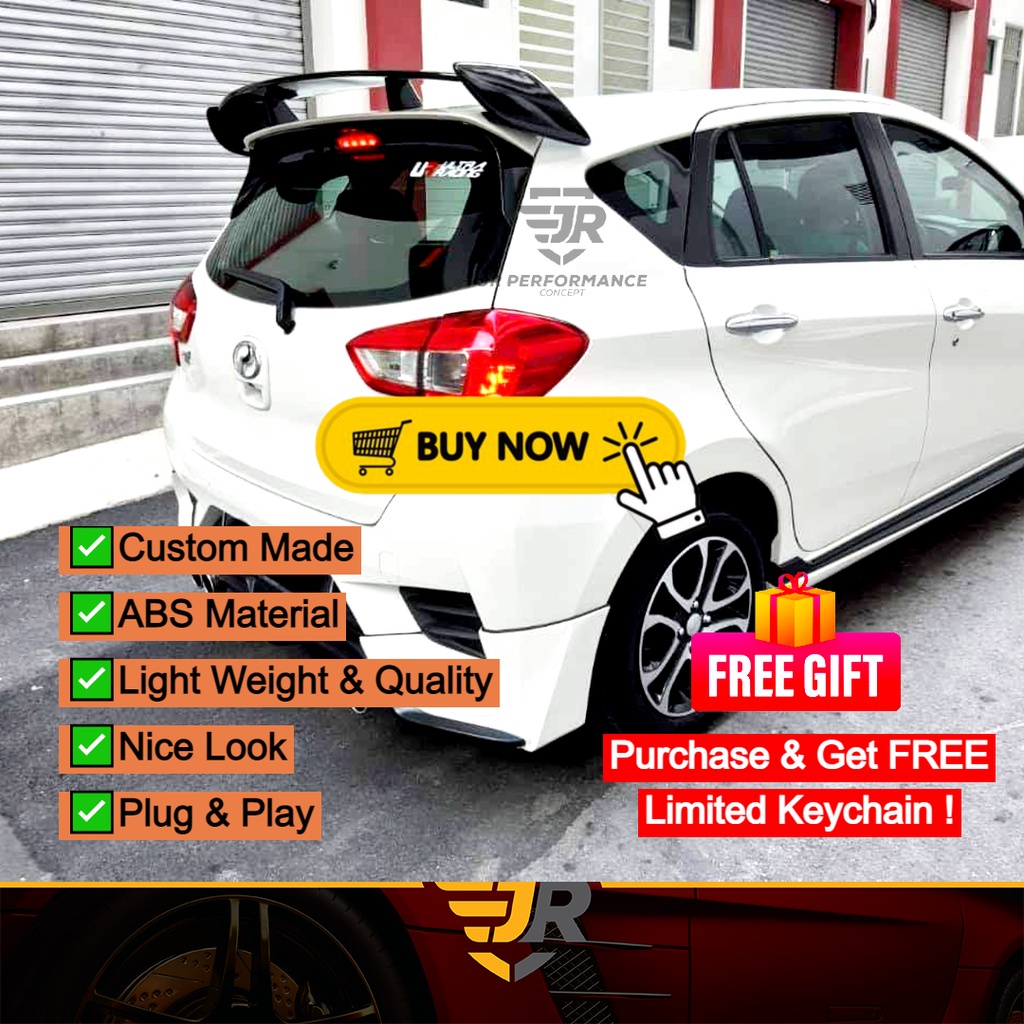 JR Custom Made AMG ABS Rear Spoiler Perodua New Myvi Baru 3rd Gen Car ...
