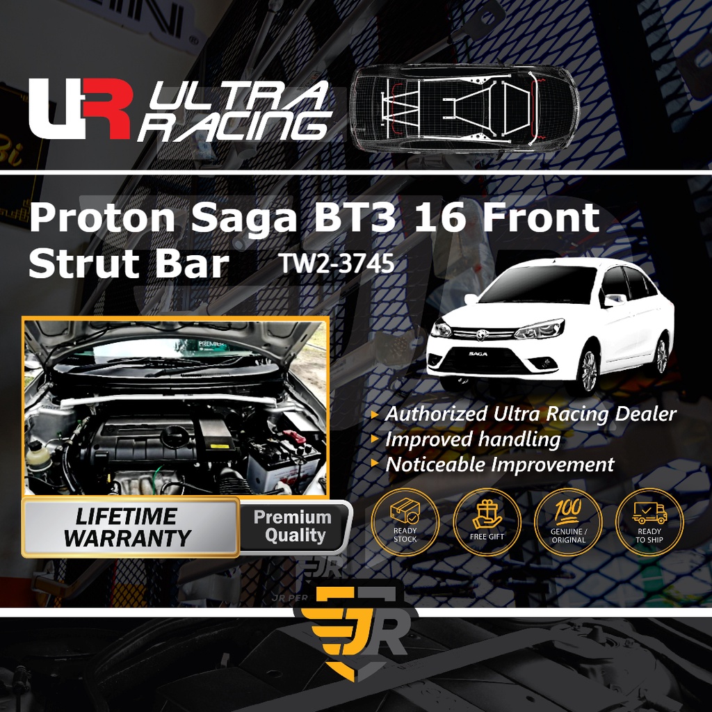 Ultra Racing Safety Bar Proton New Saga VVT Baru BT3 Front Strut Bar ...