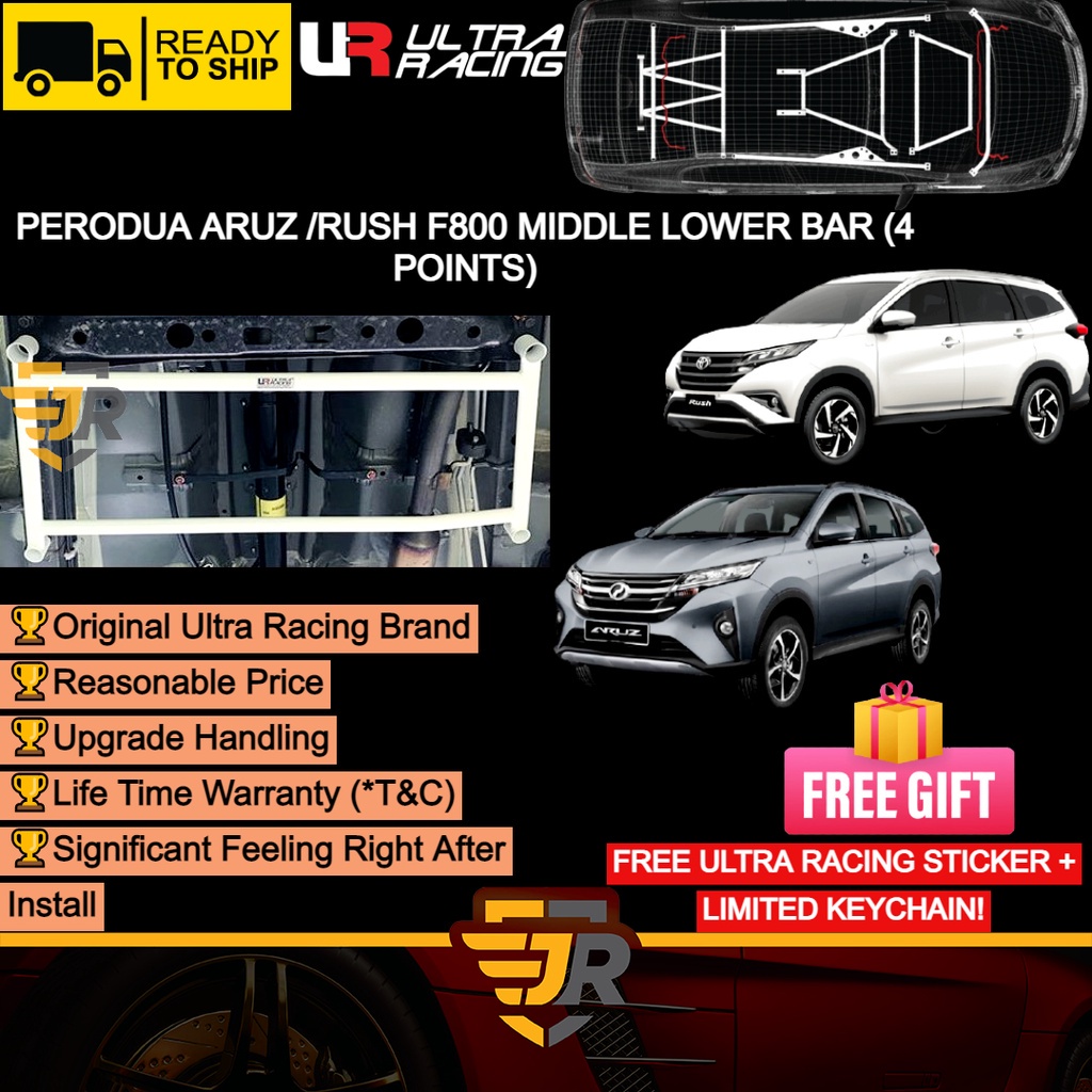 Ultra Racing Safety Bar Toyota Vios Ncp150 1.5 Yaris 1.2 Rear Torsion ...