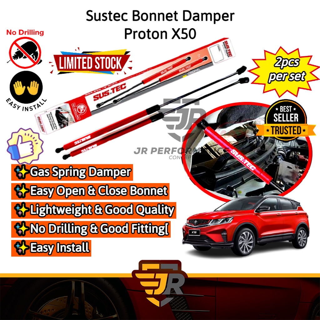 SUSTEC Front Bonnet Damper Depan Proton X50 Front Boot Absorber Hood Gas Lifter Depan PR-050 ...