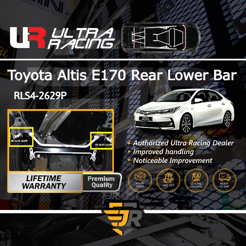 Ultra Racing Safety Bar Rear Lower Bar Toyota Vios Ncp42 4 Points Car ...