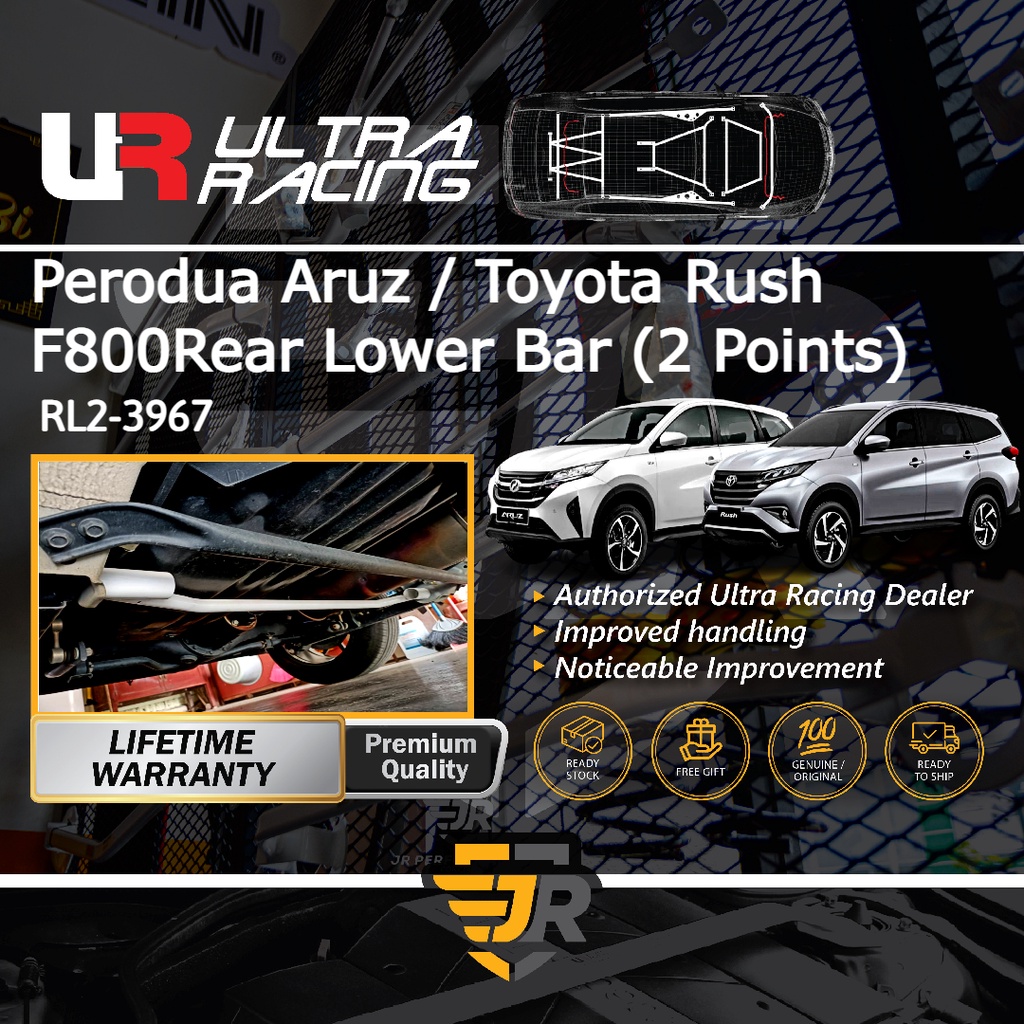 Ultra Racing Safety Bar Aruz 2019+ 1.5 Toyota Rush 2017+ 1.5 Rear Lower ...