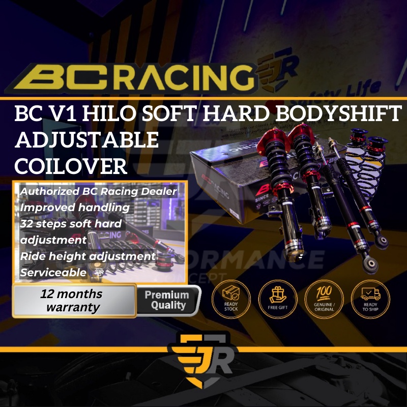 Honda Civic Jazz Myvi Vios BC Racing V1 Adjustable Coilovers Hilo Soft ...